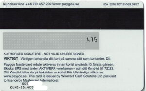 Gift Card: Paygoo Prepaid (Paygoo Gift, Sweden(Money) Col:S-Pyg-003