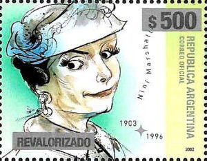 Stamp: Niní Marshall (1903-1996), Surcharged (Argentina(2023 Provisionals) Sn:AR 3006,Gz :AR ...