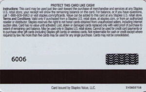 Gift Card: choices (Staples, United States of America(Various designs ...