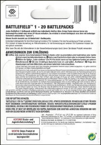 Gift Card: Battlefield 1 20 Battlepacks (PlayStation, Germany, Federal ...