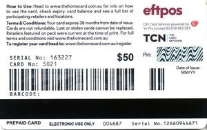 Gift Card: The Home Card (TCN-The Card Network, Australia(Home) Col:AU ...