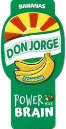 สติ๊กเกอร์ผลไม้: Don Jorge Power for Brain (อีกัวดอร์(Don Jorge 2022 - Slogans) Col:EC-FR-02353