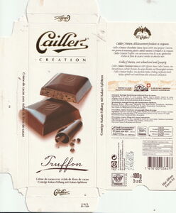 Chocolate Wrapper: Cailler Creation Dark Truffon (Société des Produits ...
