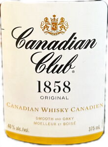 Drink Label: Canadian Club 1858 Original (Canadian Club Whisky Co ...