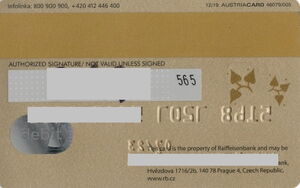 Bank Card: Raiffeisen BANK gold - Maria Makeeva (Raiffeisen Bank, Czech ...