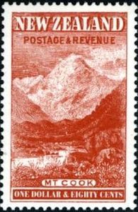 Stamp: Mt Cook (New Zealand(Centenary of 1898 Pictorial Stamps) Mi:NZ ...
