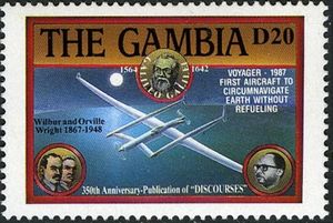 Stamp: Rutan Model 76 Voyager (Gambia(Space Achievments) Mi:GM 825,Sn ...