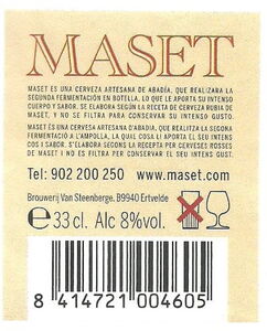 Drink Label: Maset Rubia - de Abadia (Cerveza Artesana Maset, SpainCol ...