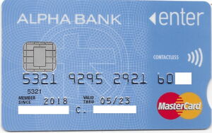 Bank Card: ALPHA BANK enter CONTACTLESS MasterCard (ALPHA BANK ...