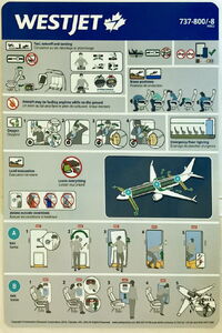 Safety Card: 737-800/-8 (WestJet, CanadaCol:WJA-CA-0004