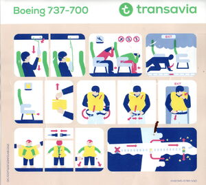 Safety Card: Boeing 737-700 (Transavia, NetherlandsCol:TRA-NL-0035