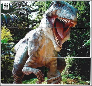 Sticker: REWE WWF Tier Abenteuer Sammelbilder - Tyrannosaurus Rex (REWE ...