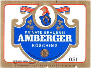 Drink Label: Amberger Kösching (Weissbräu Schödermaier, Germany ...