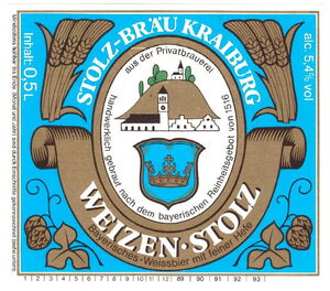 Drink Label: Stolz Bräu Weizen-Stolz (Stolz Bräu Kraiburg, Germany ...