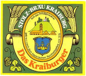 Drink Label: Stolz Bräu Das Kraiburger (Stolz Bräu Kraiburg, Germany ...