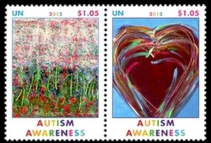 Stamp: Autism Awareness (UNO New York(Autism Awareness) Mi:NT-NY 1302 ...