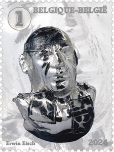 Stamp: Glass Art Piece by Erwin Eisch (Belgium(Glass Art of Belgium ...