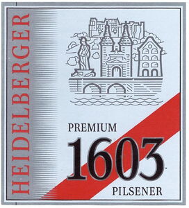 Drink Label: Heidelberger Premium Pilsener 1603 (Schlossquellbrauerei ...