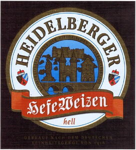 Drink Label: Heidelberger Hefe-Weizen Hell (Schlossquellbrauerei ...