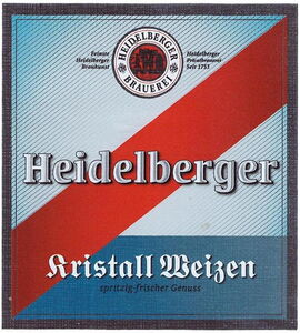 Drink Label: Heidelberger Kristall Weizen (Schlossquellbrauerei ...