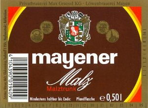 Drink Label: Mayener Malz (Löwenbrauerei Mayen, Germany, Federal ...