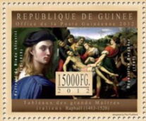 Марка: The Deposition and Self Portrait (Гвинея(Great Italian Masters: Raphael (2012)) Mi:GN ...