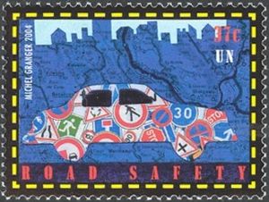 Stamp: Road Safety (UNO New York(World Health Day - Road Safety) Mi:NT ...