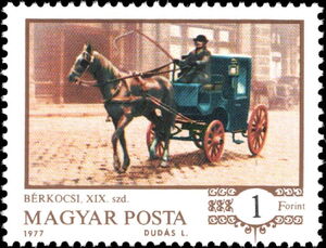 Stamp: Hackney-carriage, 1890 (Hungary(History of the Coach) Mi:HU ...