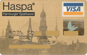 Bank Card: Haspa VISA Gold 06-00 (Haspa Hamburger Sparkasse, Germany ...