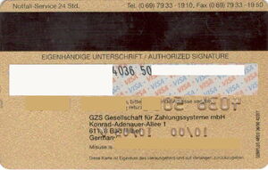 Bank Card: Haspa VISA Gold 06-00 (Haspa Hamburger Sparkasse, Germany ...