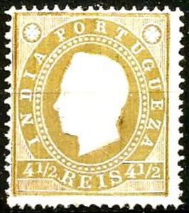 Stamp: King Luis I of Portugal (1838-1889) (India, Portuguese(King Luis ...