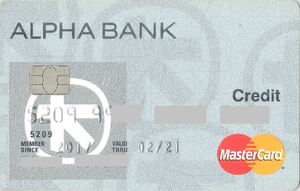 Bank Card: Alpha Bank Silver (ALPHA BANK, RomaniaCol:RO-MC-0458