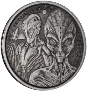 Coin: 20 Cedis (Alien - Antique finish) (Ghana(2021~Today - Alien)