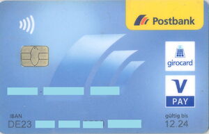 Bank Card: Postbank (Postbank, Germany, Federal RepublicCol:DE-VP-0044
