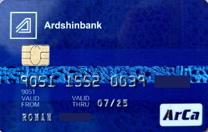 Bank Card: Ardshinbank Blue ArCa-MIR (Ardshinbank, ArmeniaCol:AM-MI-0002