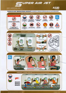 Safety Card: A320 (Super Air Jet, IndonesiaCol:SJV-ID-0002