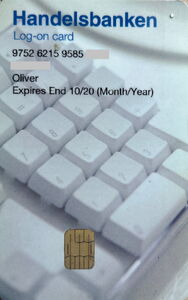 Bank Card: Log-on card (Handelsbanken, SwedenCol:SE-GM-0019