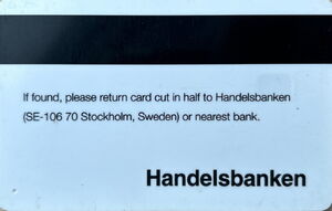 Bank Card: Log-on card (Handelsbanken, SwedenCol:SE-GM-0019