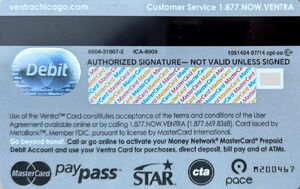 Bank Card: Ventra (MetaBank, United States of AmericaCol:US-MC-0321.03
