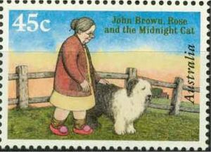 Stamp: John Brown, Rose and the Midnight Cat, Jenny Wagner (Australia ...