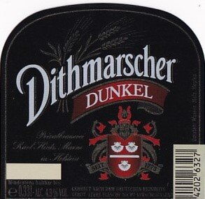 Drink Label: Dithmarscher Dunkel (Dithmarscher Privatbrauerei Karl ...