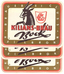 Drink Label: Cluss Kilians-Bräu (Brauerei Cluss Heilbronn, Germany ...