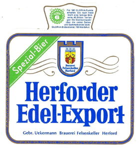 Drink Label: Herforder Edel-Export (Herforder Brauerei GmbH & Co. KG, Germany, Federal ...