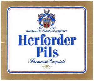 Drink Label: Herforder Pils (Herforder Brauerei GmbH & Co. KG, Germany ...