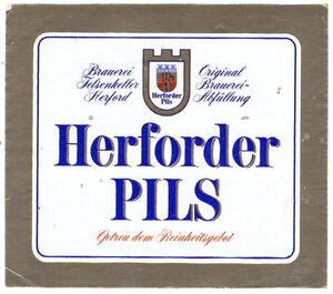 Drink Label: Herforder Pils (Herforder Brauerei GmbH & Co. KG, Germany ...