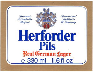Drink Label: Herforder Pils (Herforder Brauerei GmbH & Co. KG, Germany ...