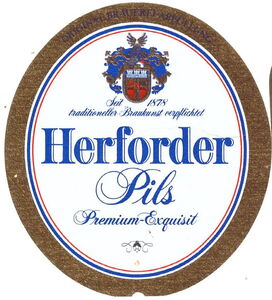 Drink Label: Herforder Pils (Herforder Brauerei GmbH & Co. KG, Germany ...