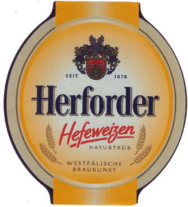 Drink Label: Herforder Hefeweizen (Herforder Brauerei GmbH & Co. KG ...