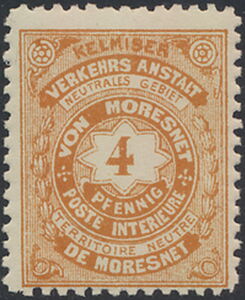 Stamp: Kelmiser Issue - Numbers (Belgium(Neutral Moresnet) Bel:BE LO4