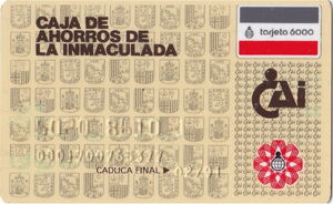 Bank Card: Cai (CAI - Caja de Ahorros de la Inmaculada, SpainCol:ES-T6-0040